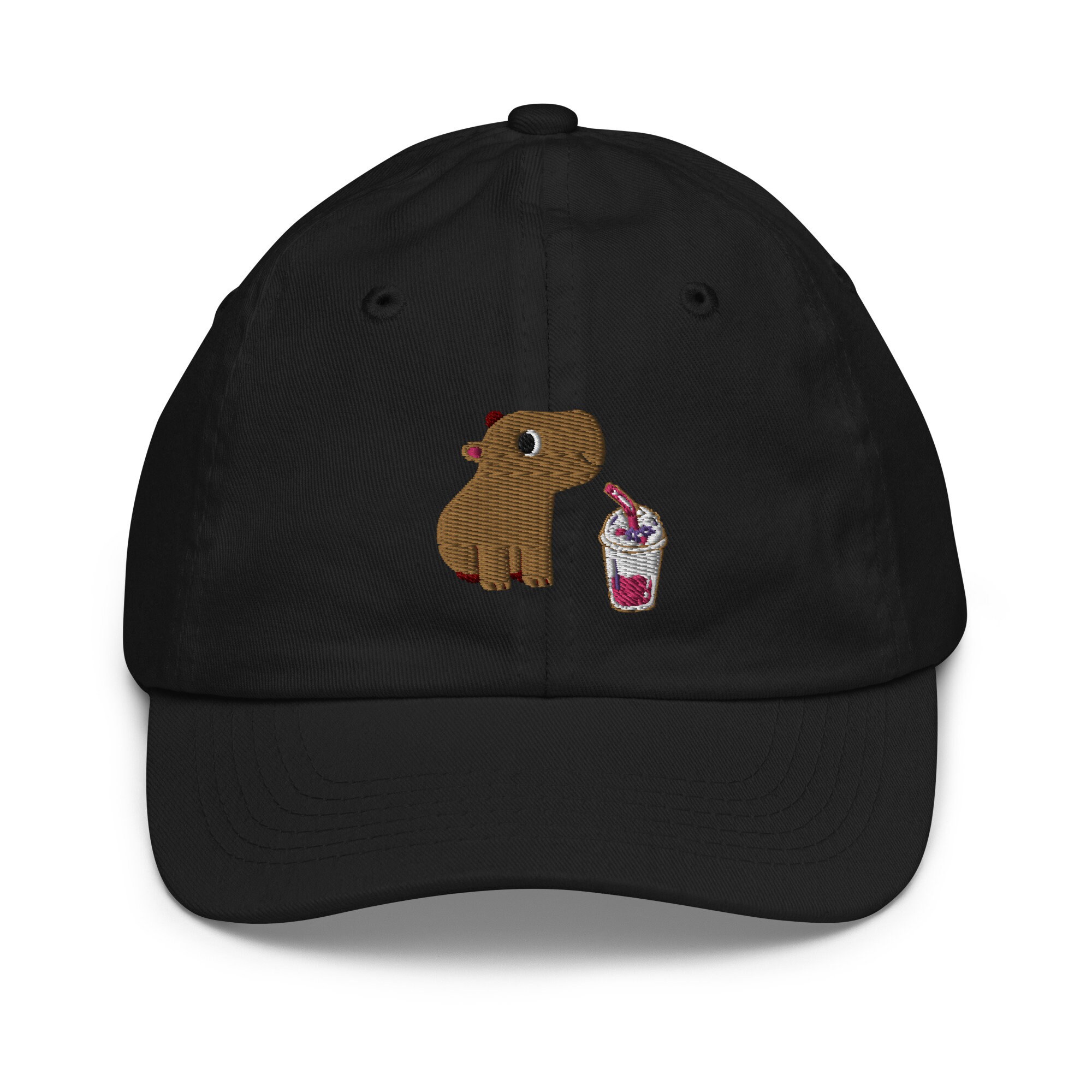 Capybara Boba Tea Cute Capybaras Hat Gifts for Kids Girls Boys Hat Boba ...