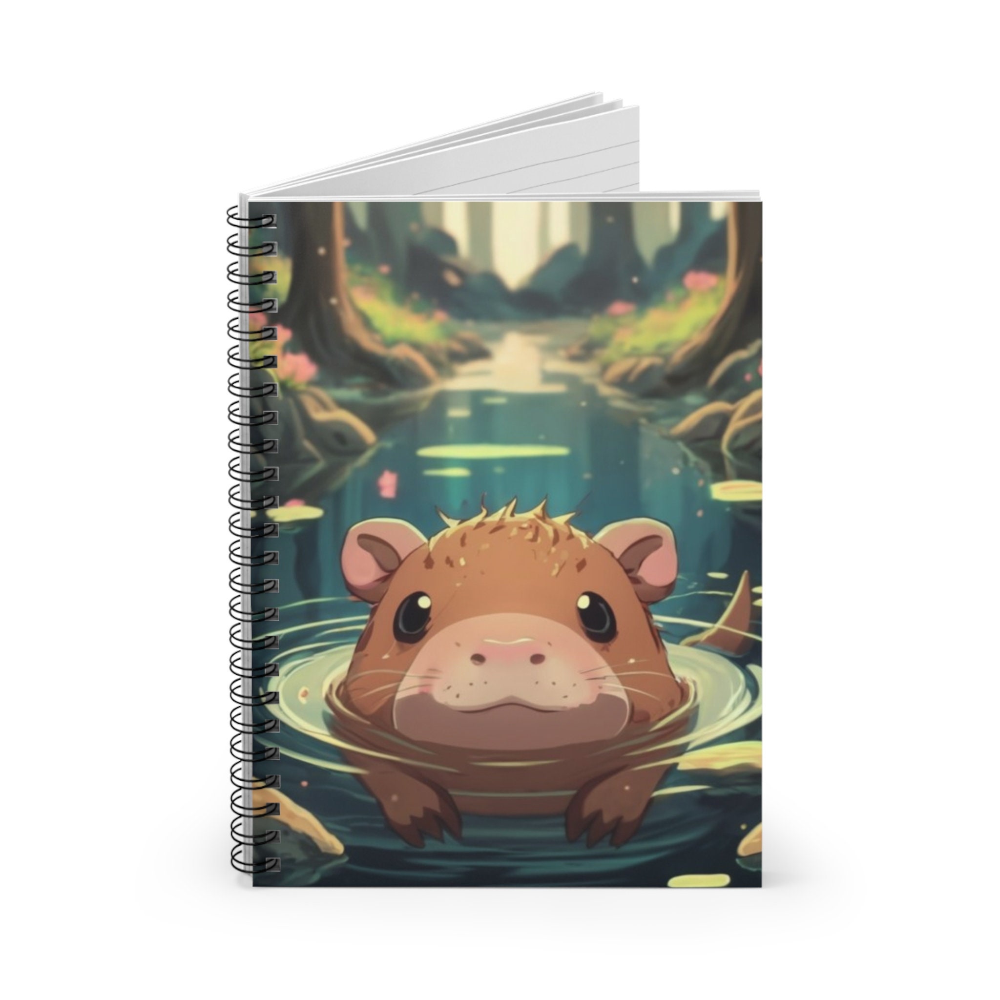 Animated Capybara Notebook Cute Animal Spiral Notebook Baby Capybaras ...