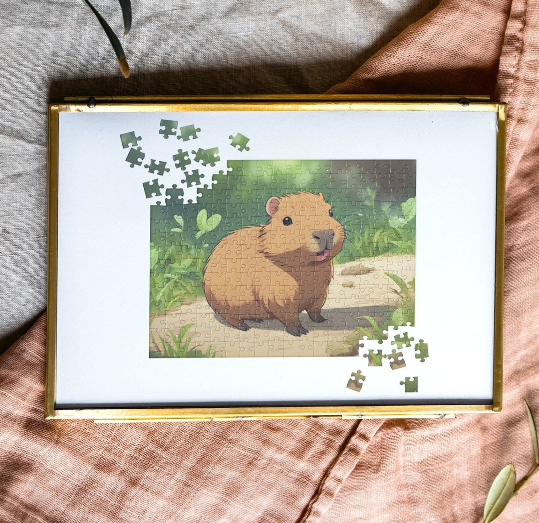 Cute Animal Puzzles Animated Capybara Jigsaw Puzzle Gift for Kids Boys ...