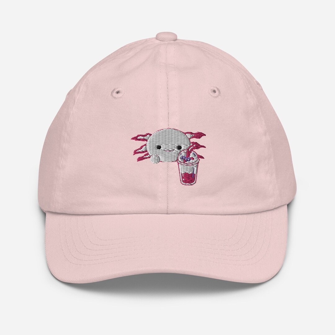 Axolotl and Boba Tea Kids Baseball Hat Baby Axolotl Hat Kids Boba Tea ...