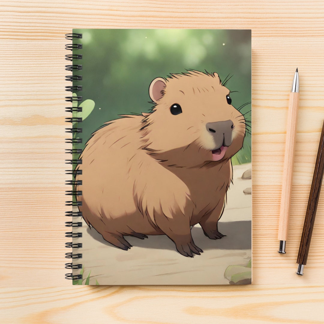 Animated Capybara Notebook Cute Animal Spiral Notebook Baby Capybaras ...