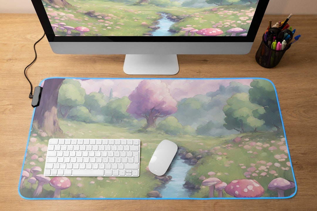 Kawaii Deskmat Animation Mouse Pad Lofi Mousepad Gamergirl Aesthetic ...