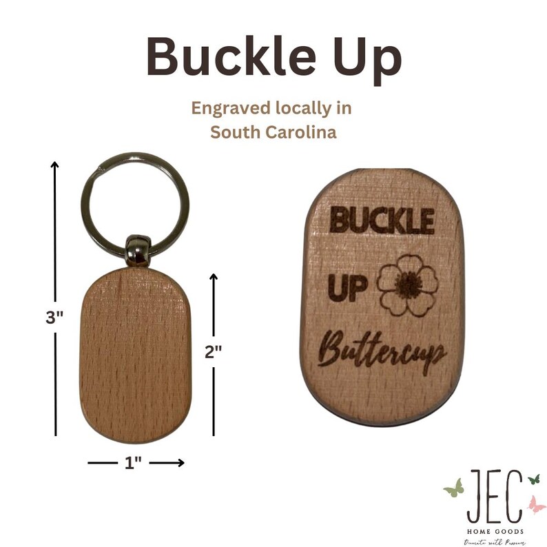 Laser Engraved Wood Keychain - Sentiment Collection - Etsy