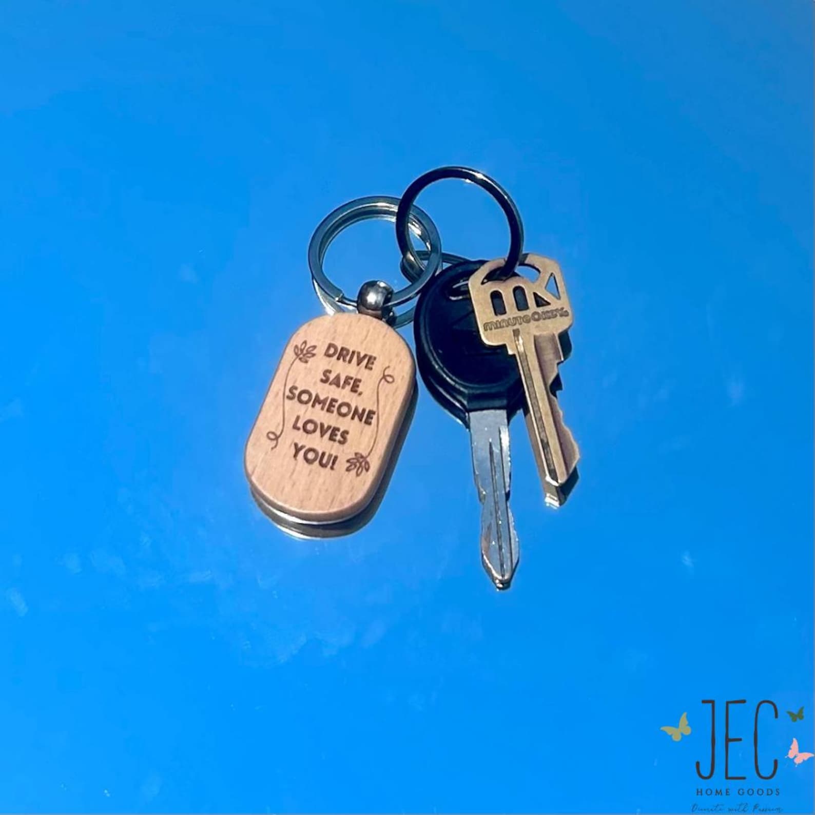 Laser Engraved Wood Keychain - Sentiment Collection - Etsy