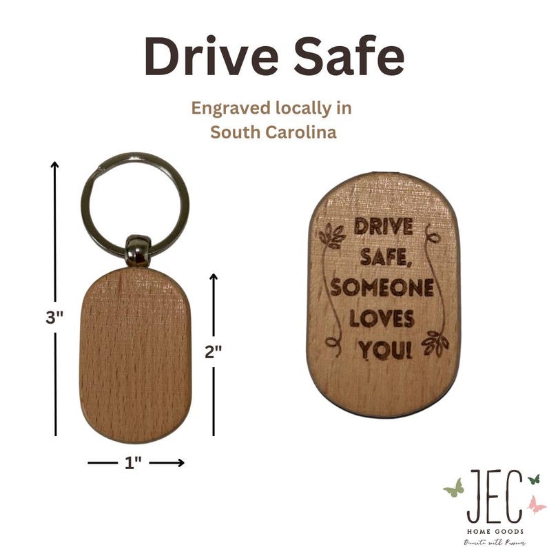 Laser Engraved Wood Keychain - Sentiment Collection - Etsy