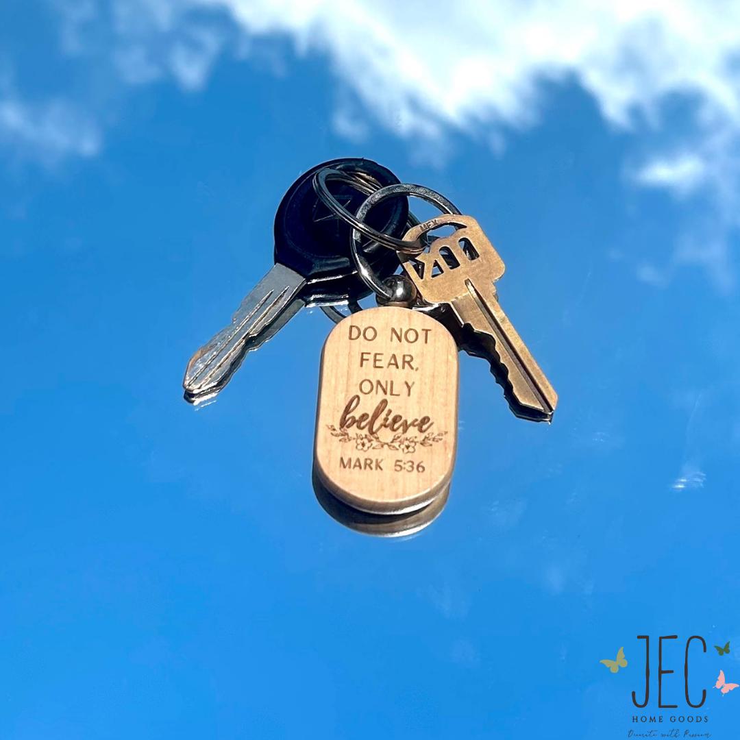 Laser Engraved Wood Keychain - Sentiment Collection - Etsy