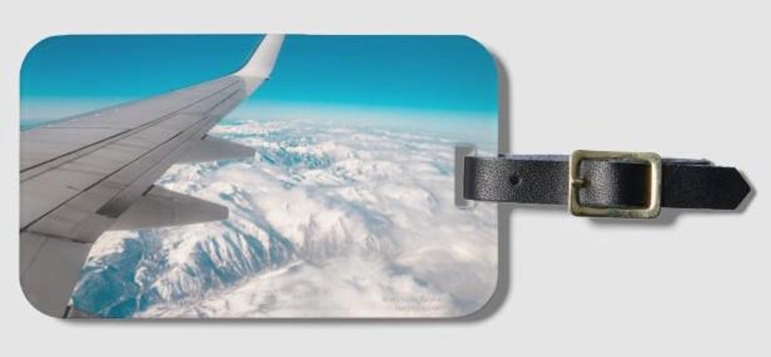 Airplane Over the Alps Luggage Tag - Etsy