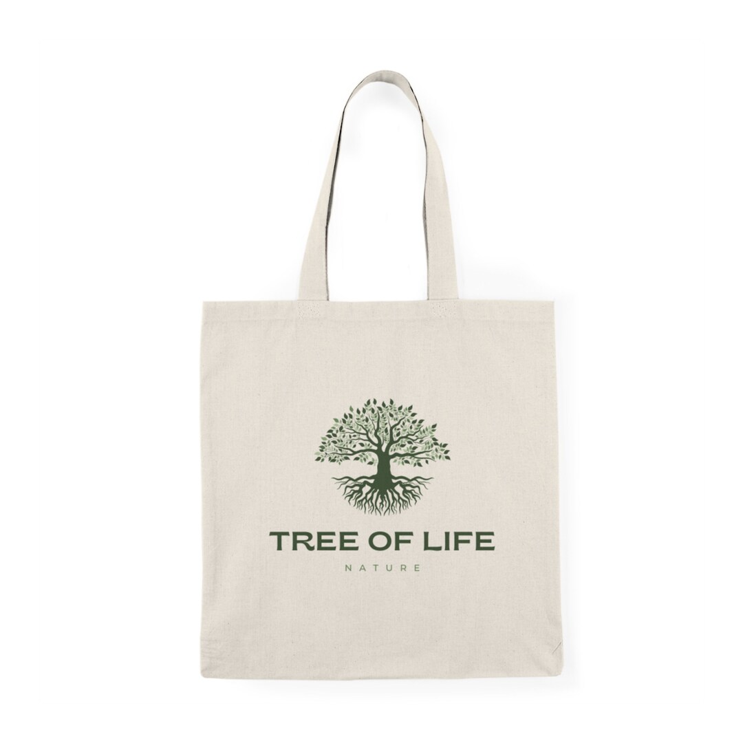 Natural Tote Bag Tree of Life Logo - Etsy