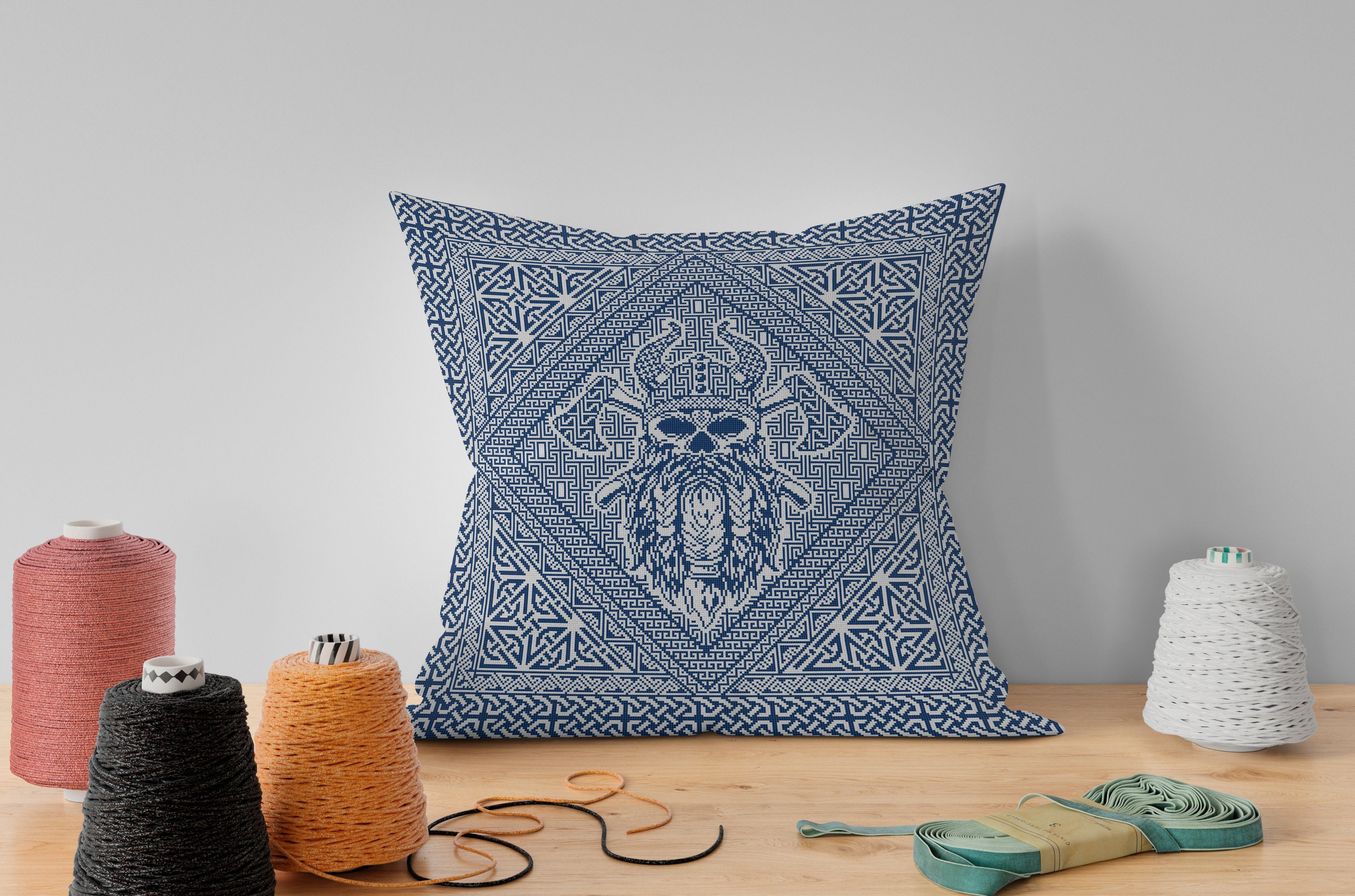 Sampler Cross Stitch Pattern Viking Cross Stitch Pdf Pattern Scull ...