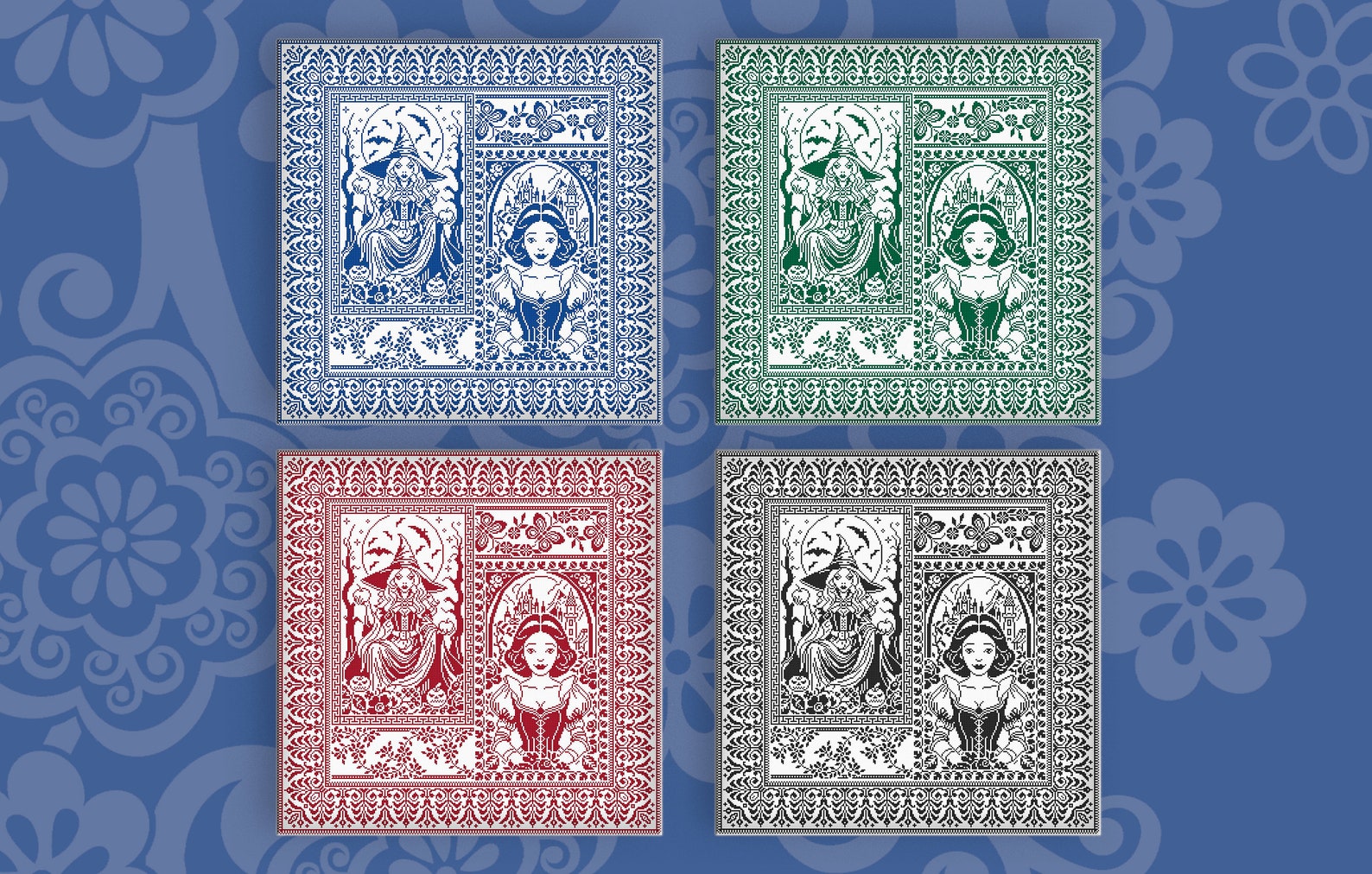 Snow White Cross Stitch Pattern: Princess Sampler (PDF Download) - Etsy