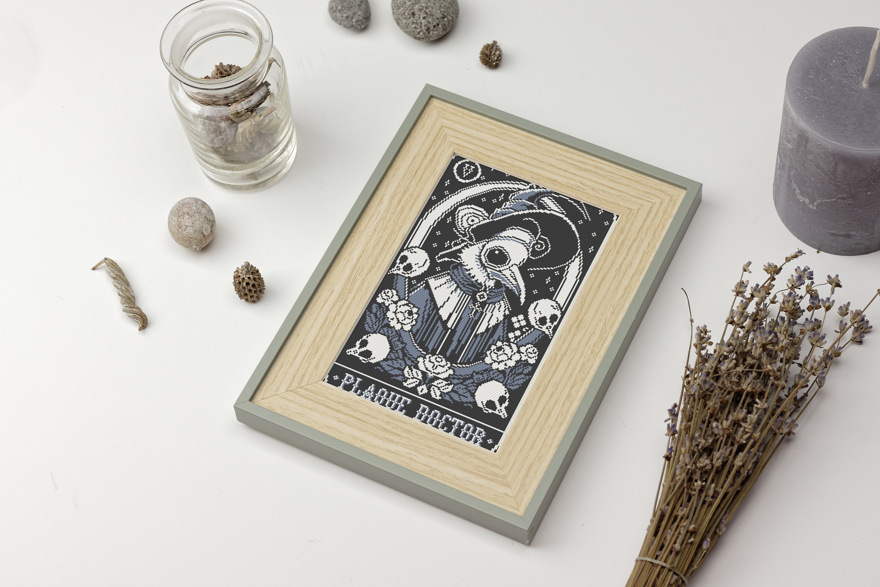 Plague Doctor Tarot Card Cross Stitch Pattern: Spooky Gothic Design ...