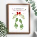 Mistletoe Christmas Footprint Art Craft, Holiday Craft, Preschool ...