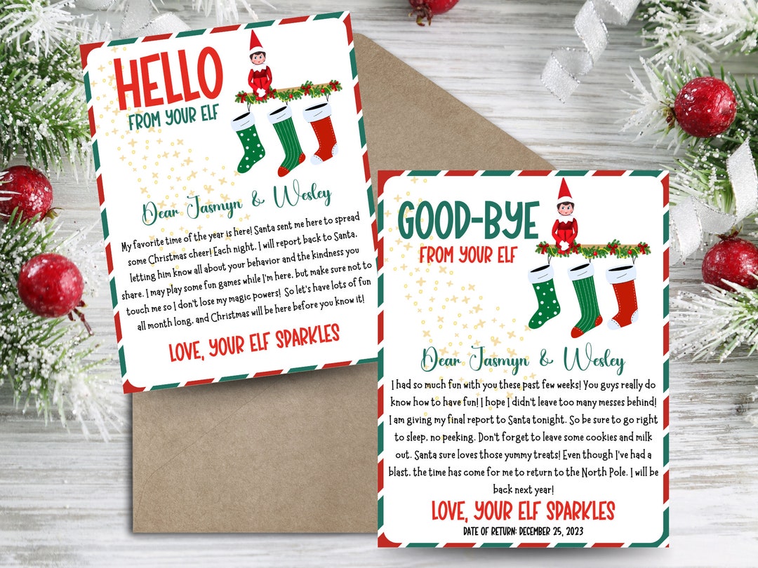 EDITABLE Elf Hello Letter, Greetings From Elf, Elf I'm Back, Elf ...