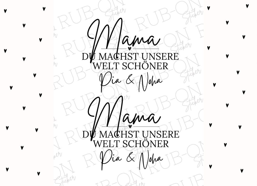 Rub-on Sticker Borderless desired Name Glossy and Slightly Raised A6 - Etsy