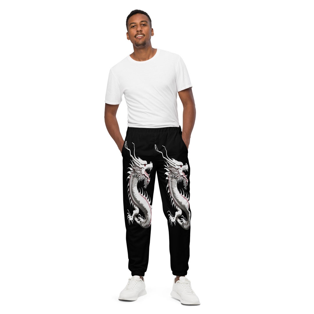 Unisex White Dragon Training Pants - Etsy