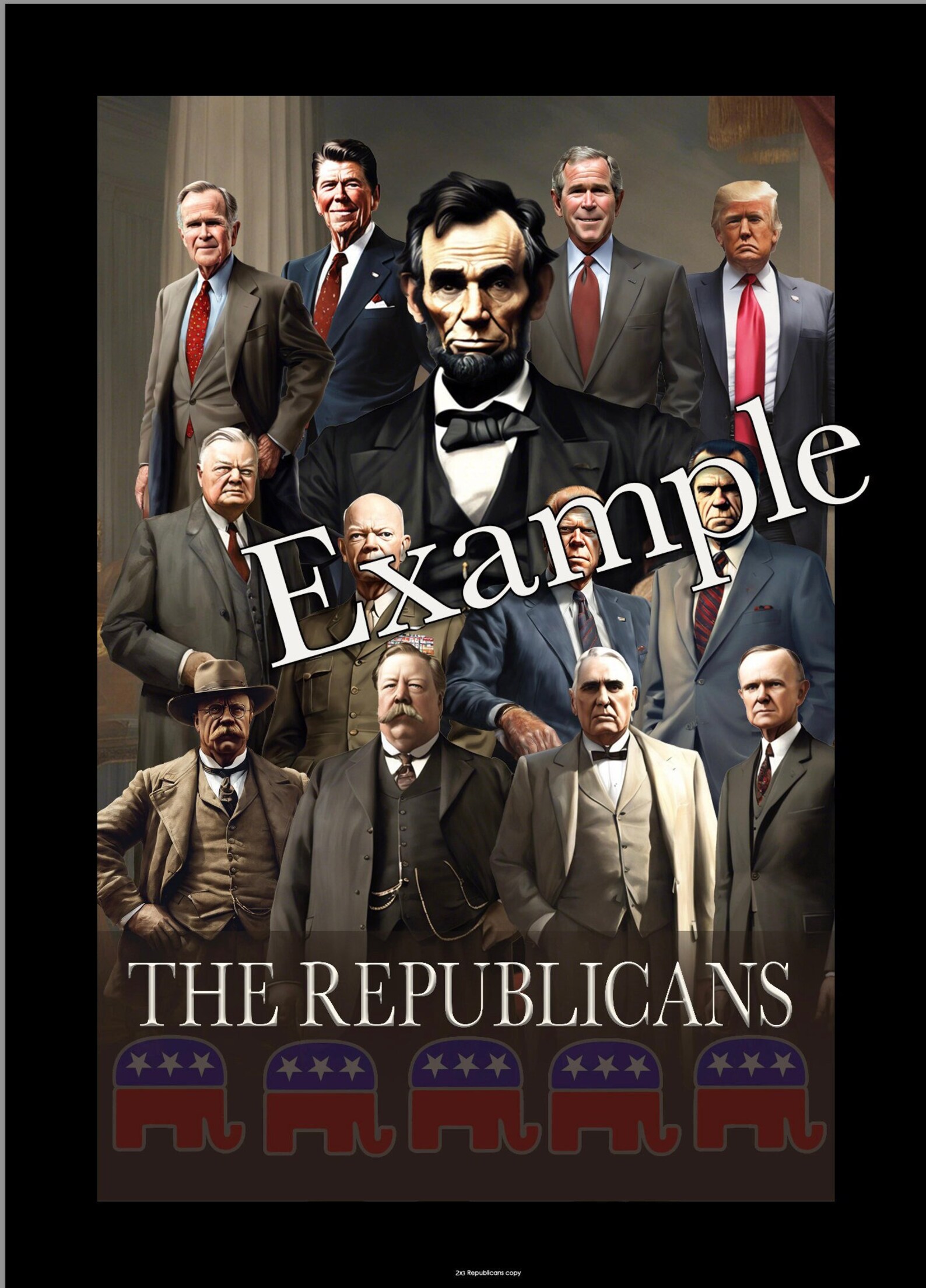 U.S. Presidents Printable Posters, Republicans and Democrat Groupings ...