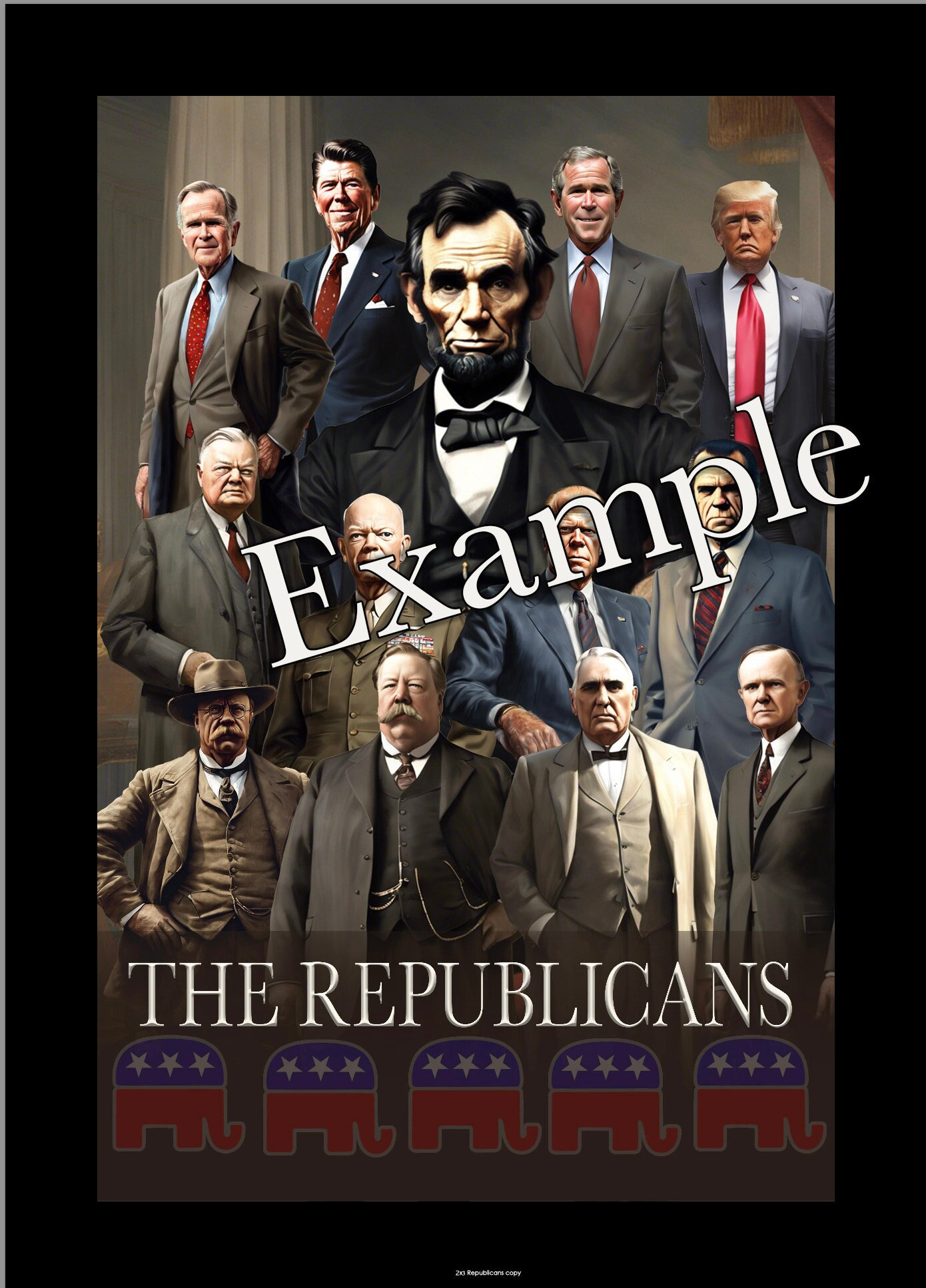U.S. Presidents Printable Posters, Republicans and Democrat Groupings ...