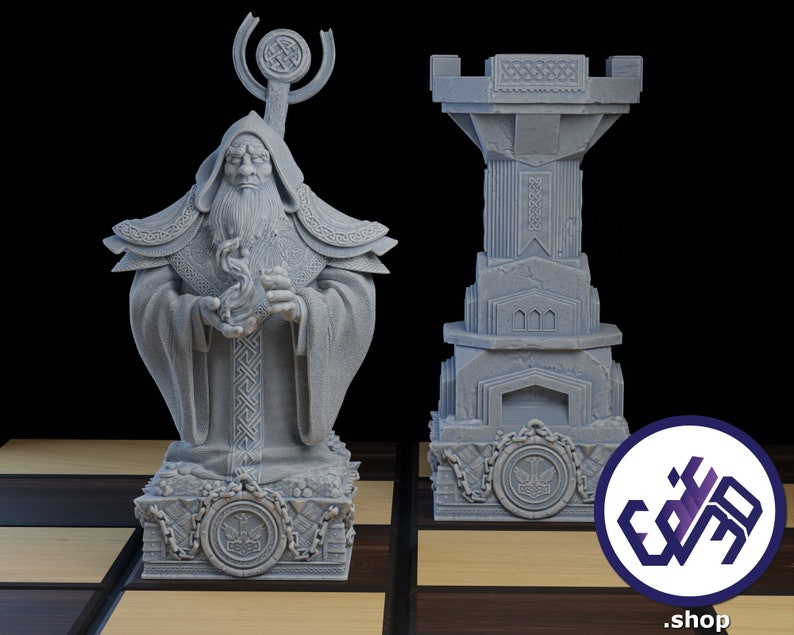 Dwarven Chess Set Resin 3D Printed 16 Parts - Etsy Australia