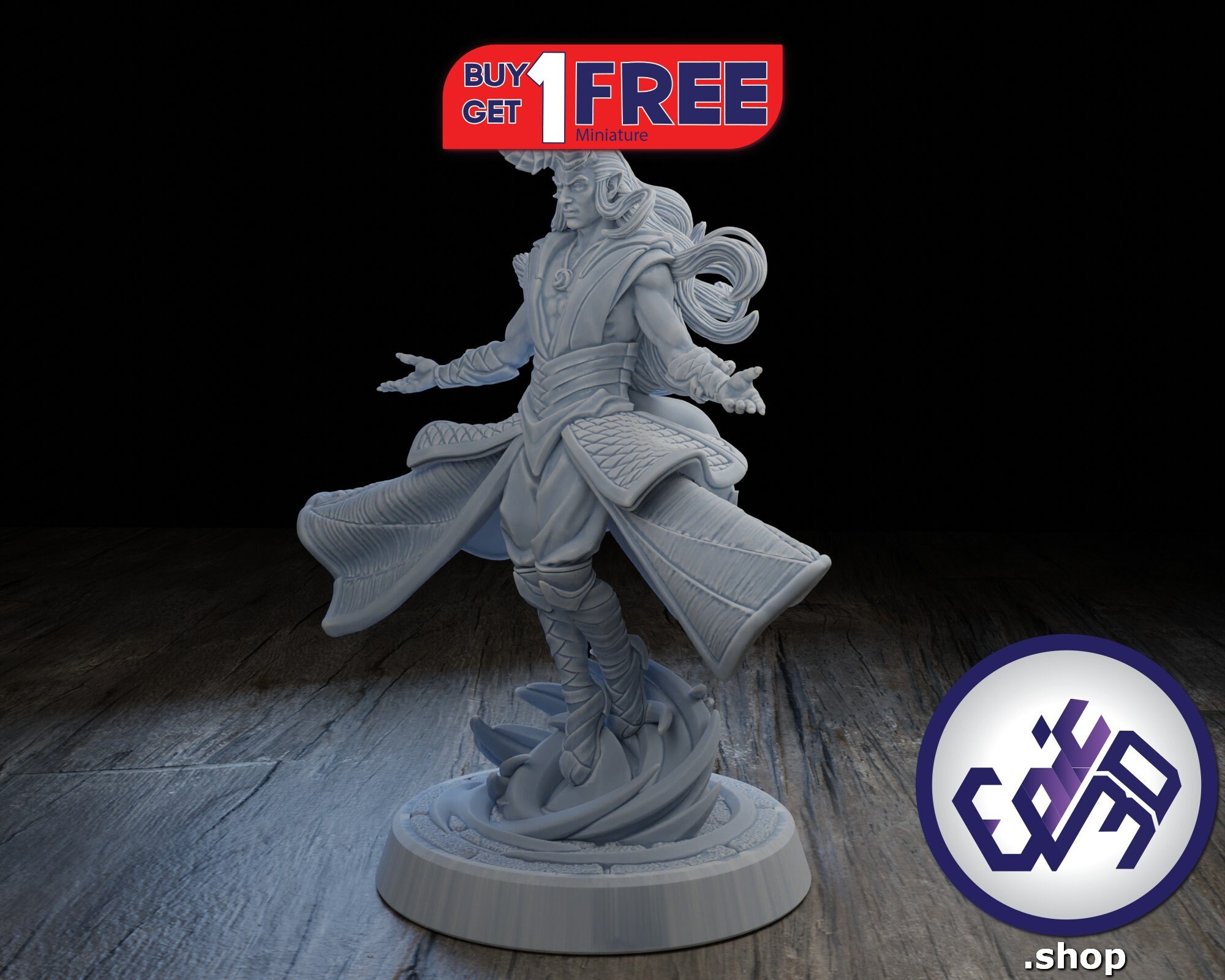 Caleb Rise of Necromancer Dnd Miniature Mini Figure Figurine Statue ...