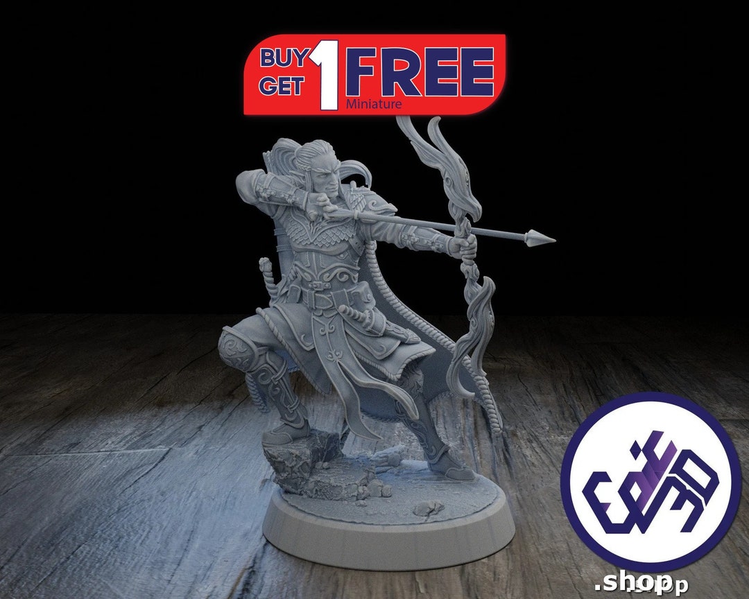 Elduin Alaren | Elf | Premium Dnd Miniature | Mini Figure Figurine ...