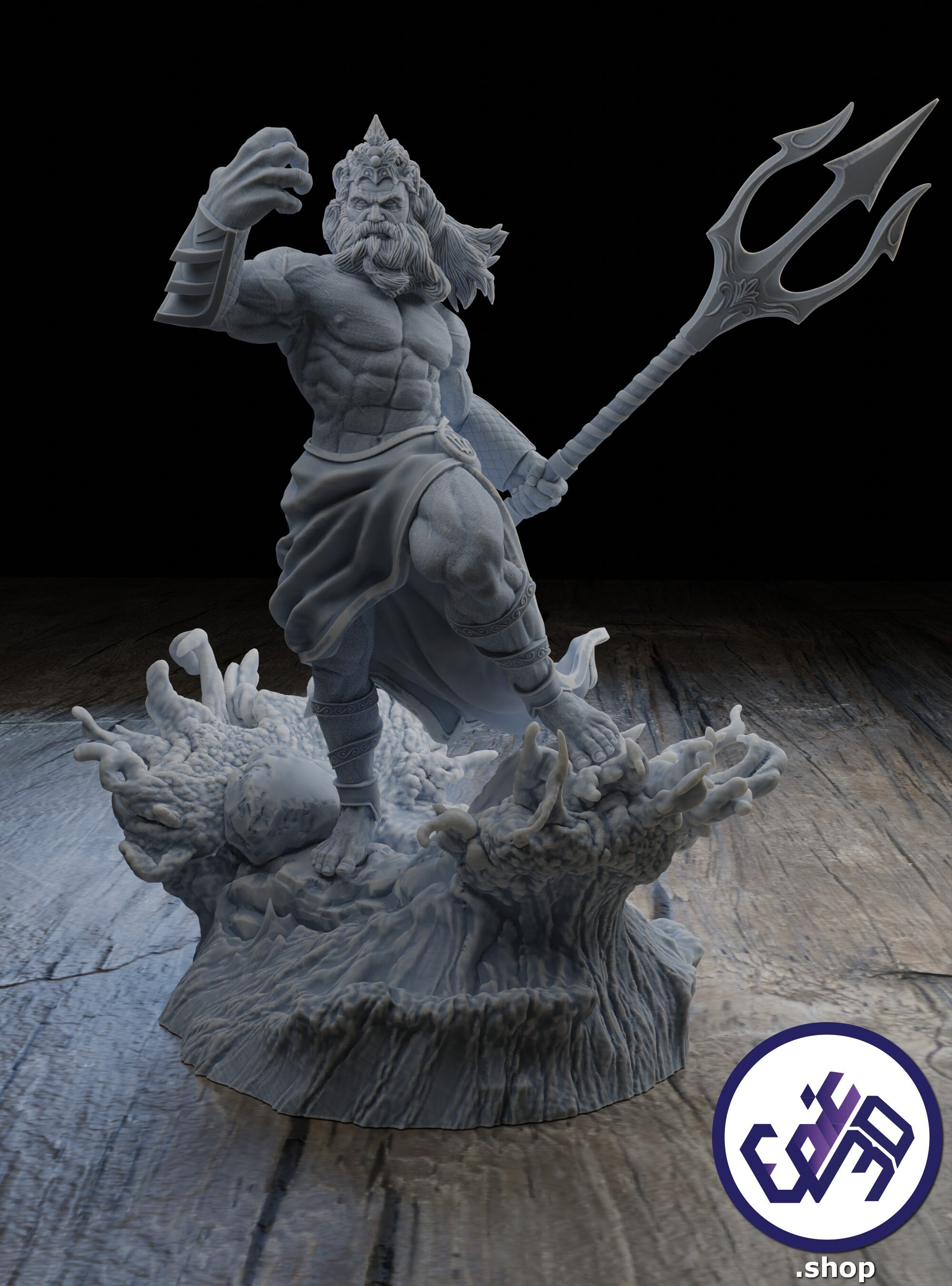 Poseidon, God of the Sea Premium Dnd Miniature Mini Figure Figurine ...