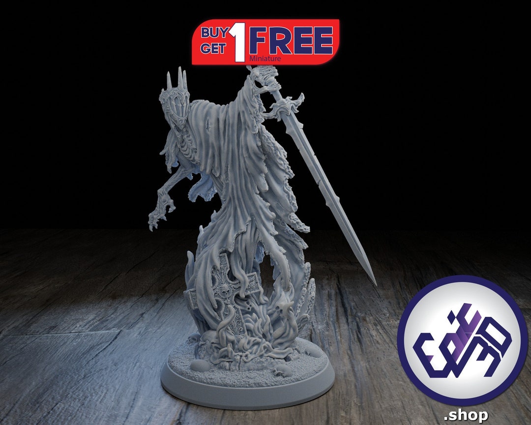 Ghost Rise of Necromancer Dnd Miniature Mini Figure Figurine Statue ...