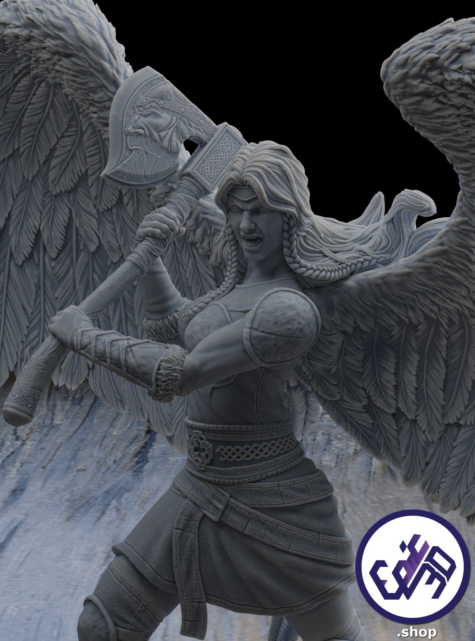 Valkyrie Dnd Miniature Mini Figure Figurine Statue Resin 3D Printed ...