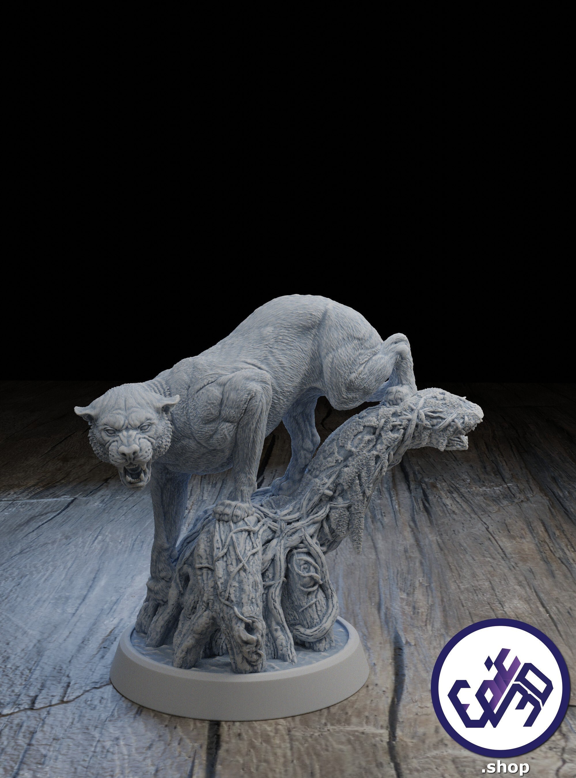 Jaguar Enemy Premium Dnd Miniature Mini Figure Figurine Statue Resin 3D ...
