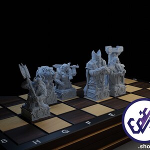 Dwarven Chess Set | Resin 3D Printed | 16 Parts - Etsy