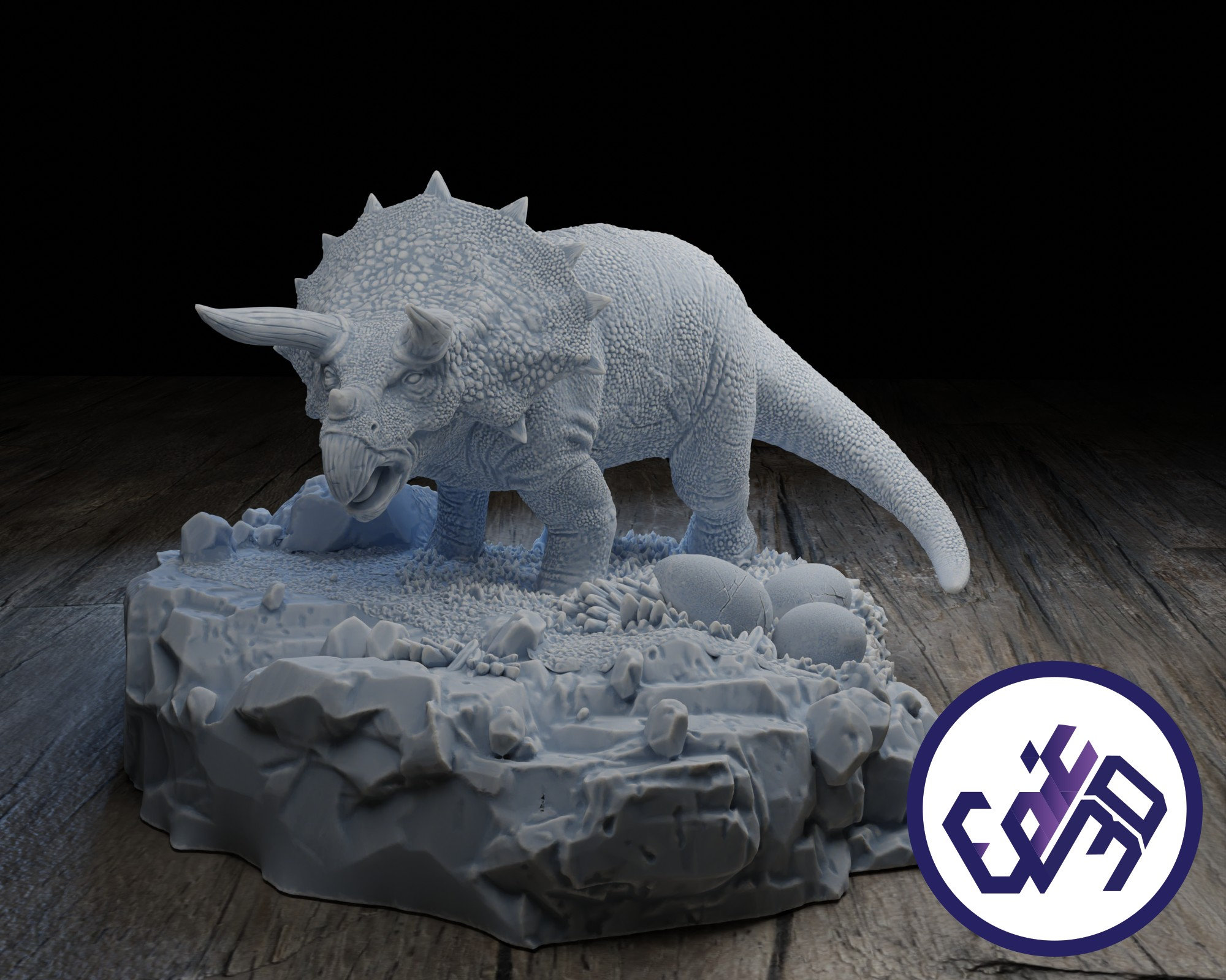 Triceratops Statue Dnd Miniature Mini Figure Figurine - Etsy