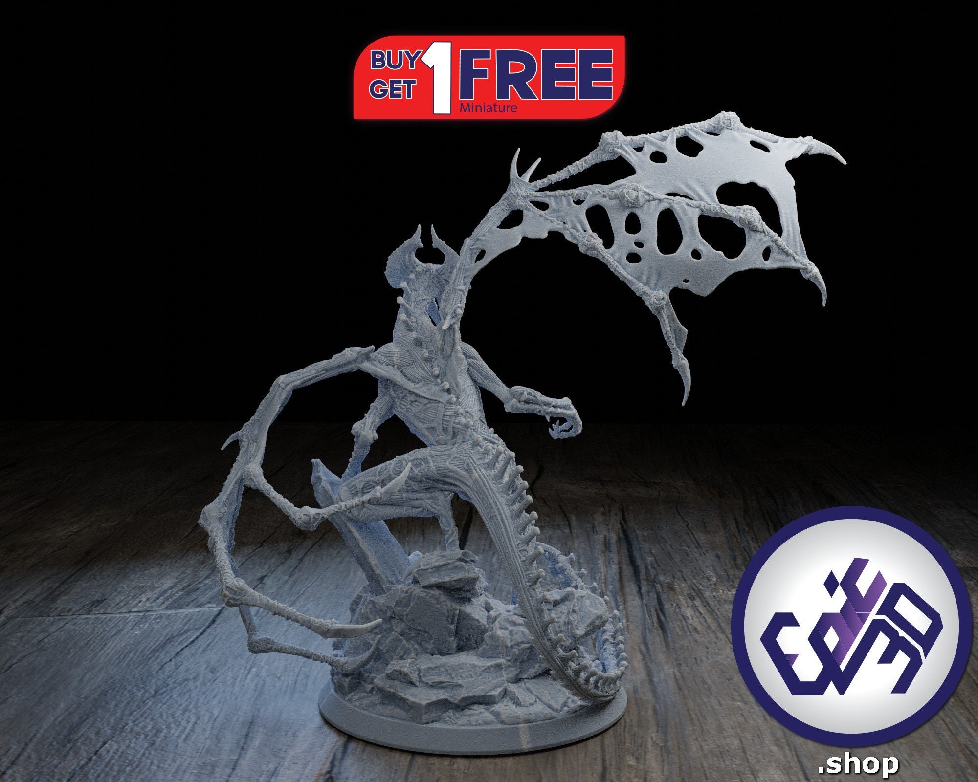Dracolich Rise of Necromancer Dnd Miniature Mini Figure Figurine Statue ...