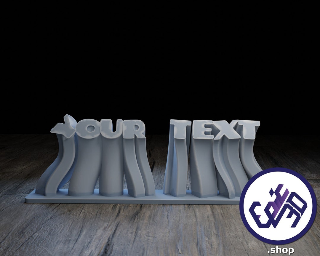 Custumize 3D Printed Text | Resin Printed | High Quality - Etsy