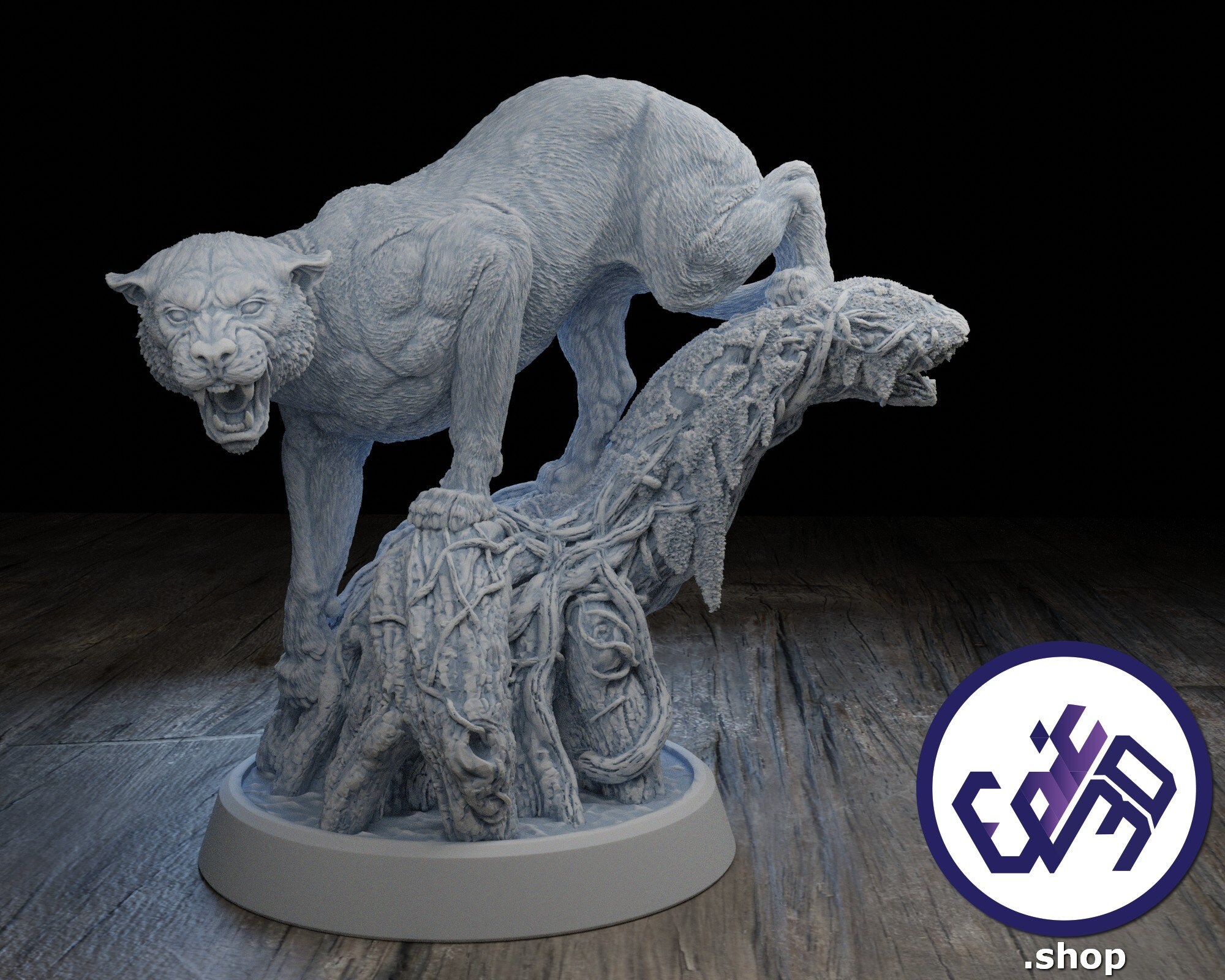 Jaguar Enemy Premium Dnd Miniature Mini Figure Figurine Statue Resin 3D ...