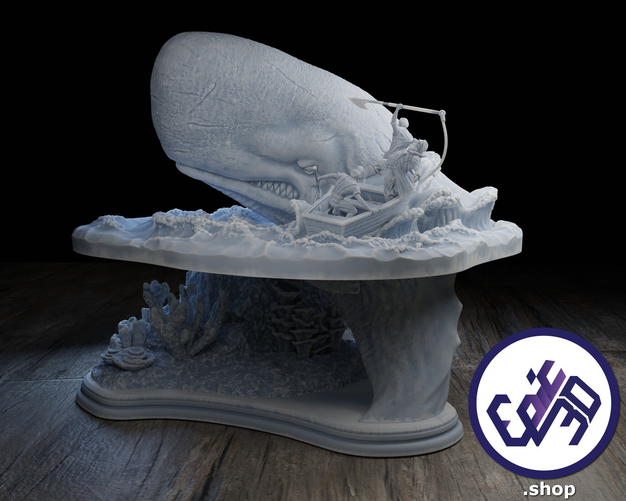 Whale Hunting Diorama | Moby Dick | Premium | Dnd Miniature| Mini ...