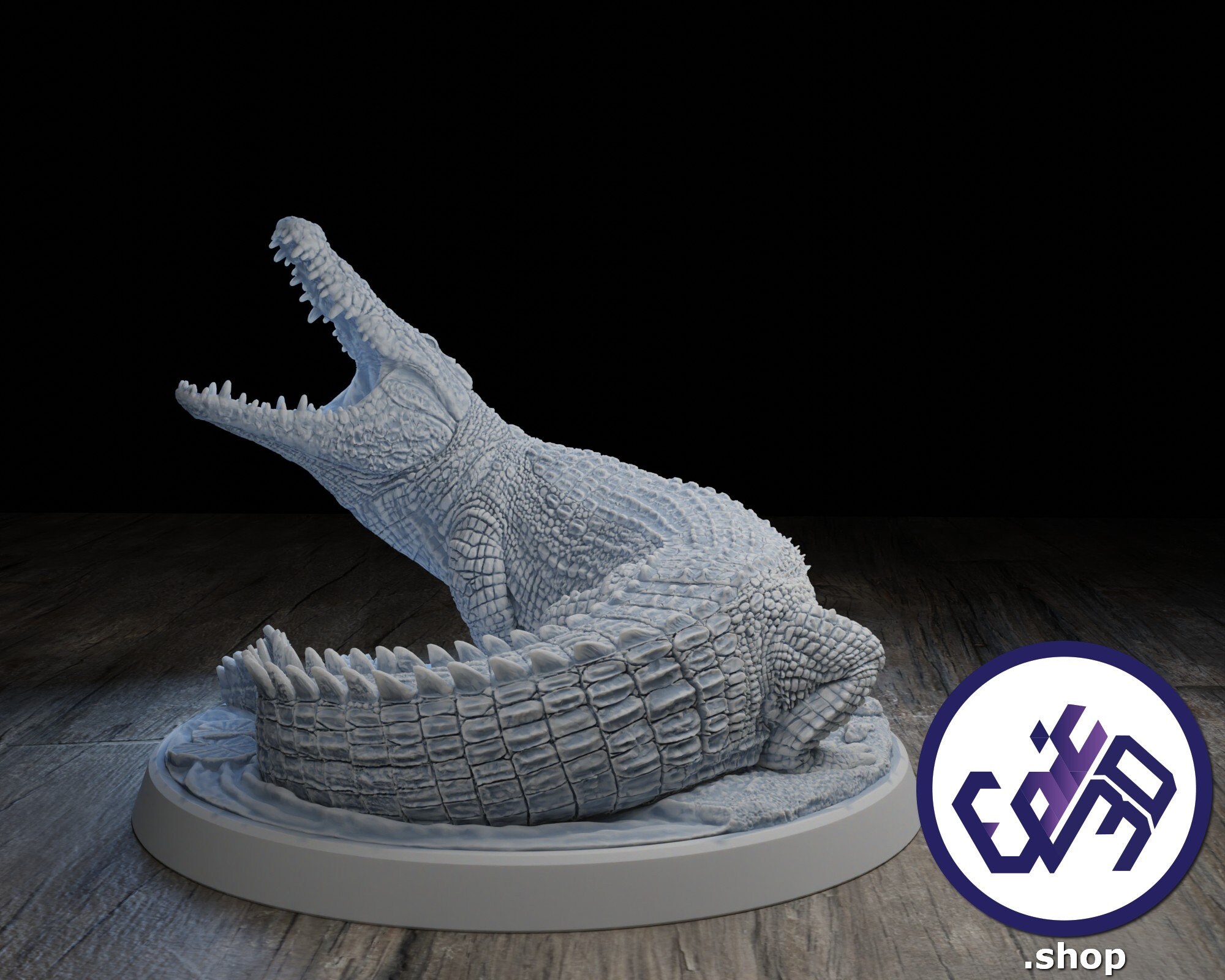 Swamp Crocodile | Dnd Miniature| Mini Figure Figurine Statue | Resin 3D ...