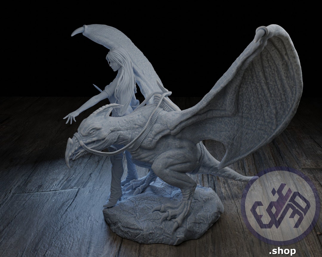 Winged Enchantress | Mini Figure Figurine Statue | Resin 3D Printed ...