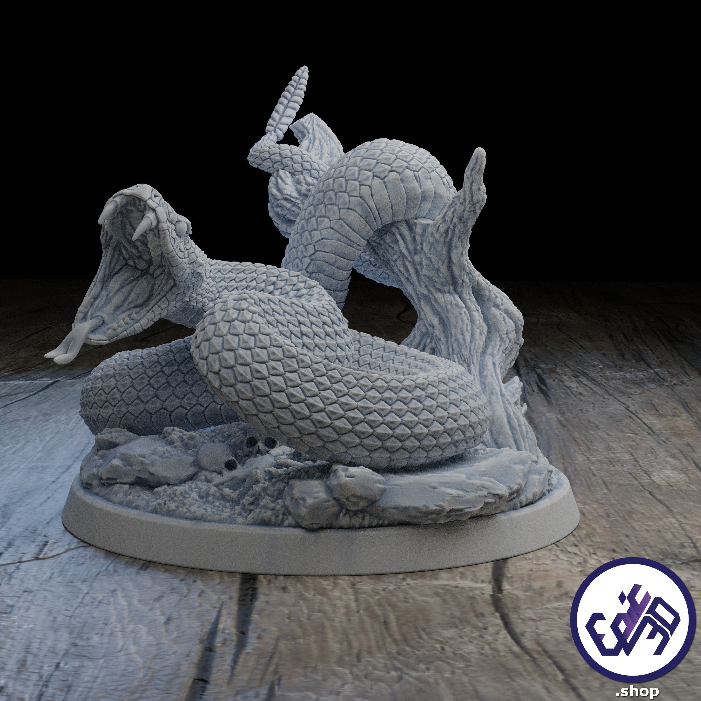 Giant Snake Premium Dnd Miniature Mini Figure Figurine Statue Resin 3D ...