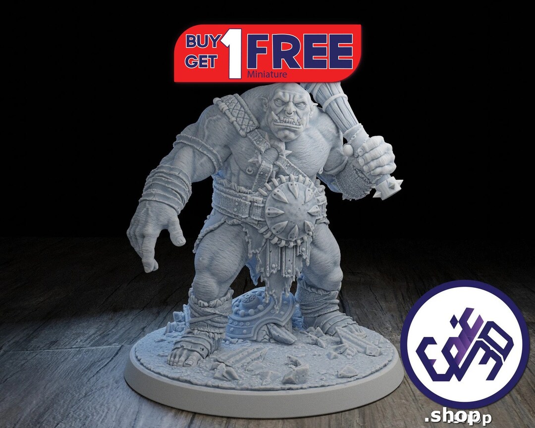 Ogre Dead End Dnd Miniature Mini Figure Figurine Statue Resin 3D ...