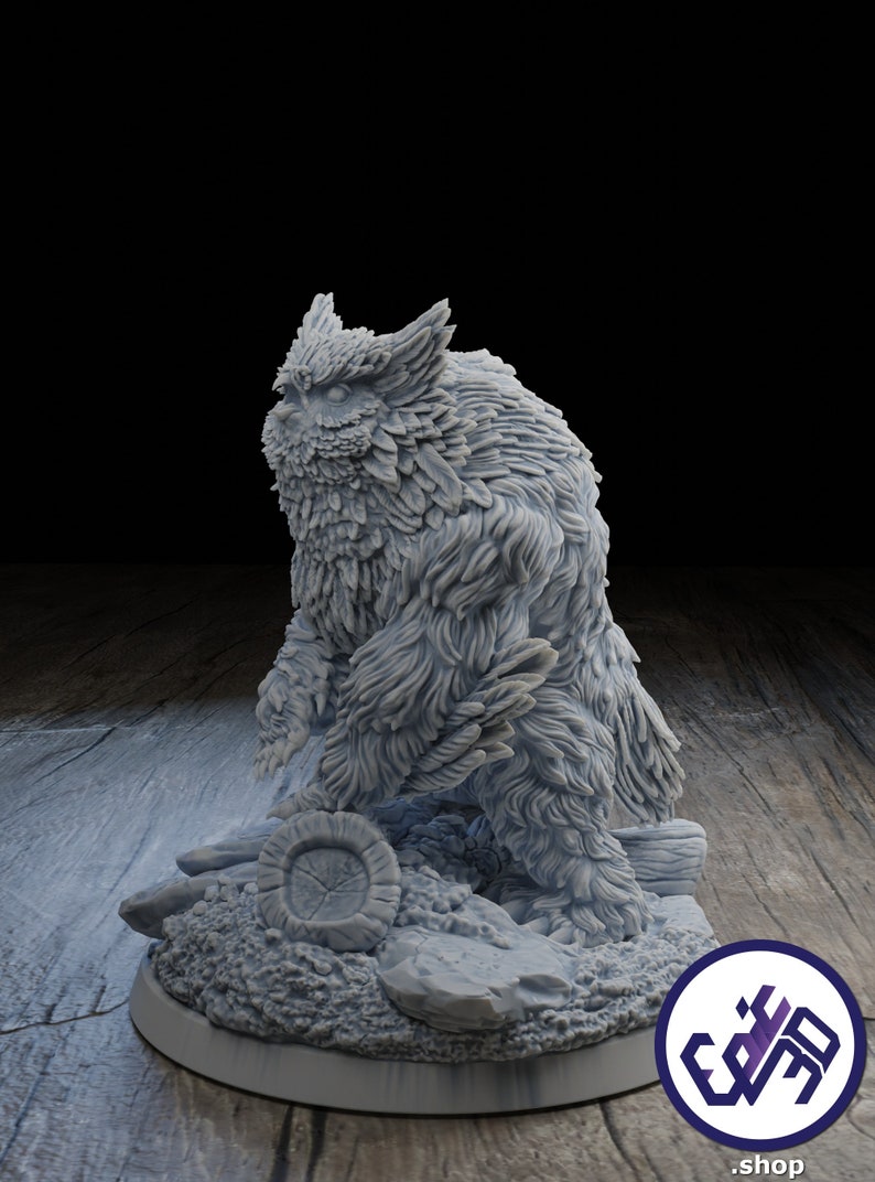 Owlbear | Premium | Dnd Miniature| Mini Figure Figurine Statue | Resin ...