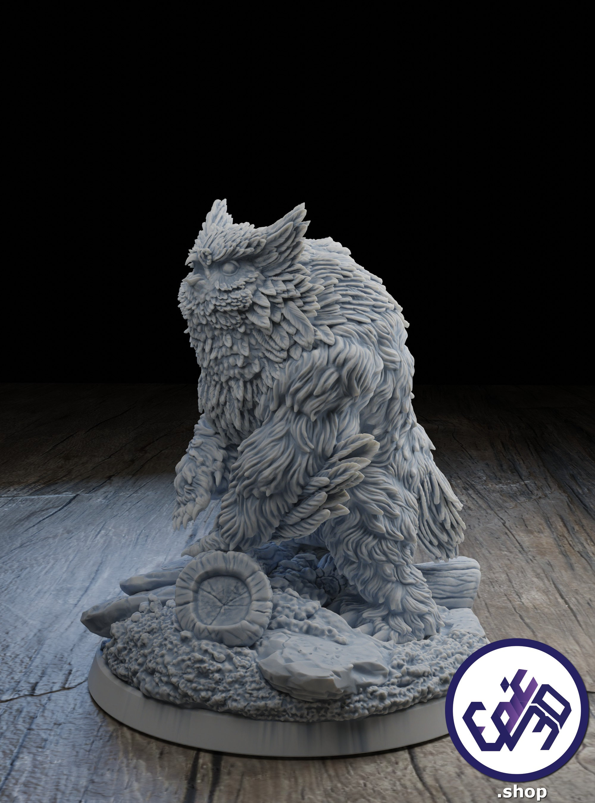 Owlbear | Premium | Dnd Miniature| Mini Figure Figurine Statue | Resin ...