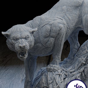 Jaguar Enemy Premium Dnd Miniature Mini Figure Figurine Statue Resin 3D ...