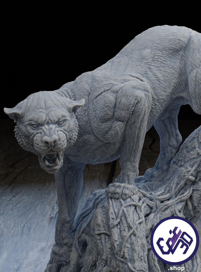 Jaguar Enemy Premium Dnd Miniature Mini Figure Figurine Statue Resin 3D ...
