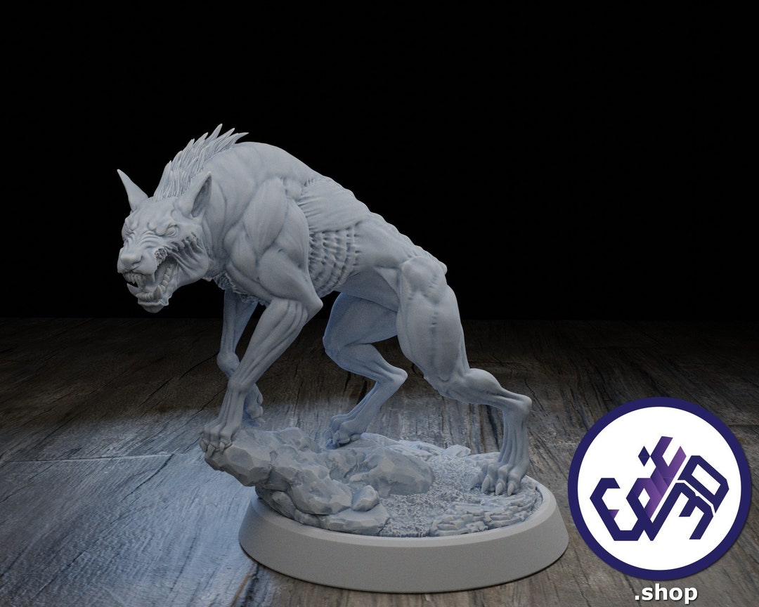 Hell Hound Premium Dnd Miniature Mini Figure Figurine Statue Resin 3D ...