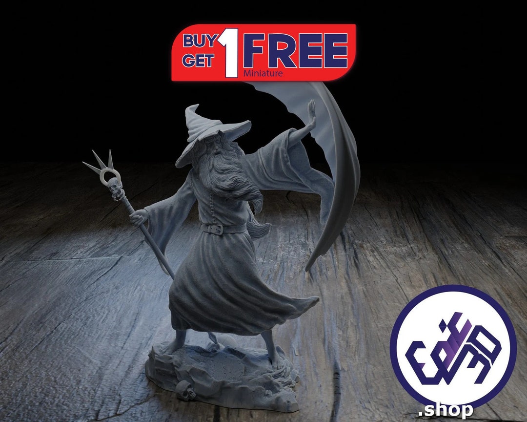 The Wizard Pruneus | Premium | Dnd Miniature| Mini Figure Figurine ...