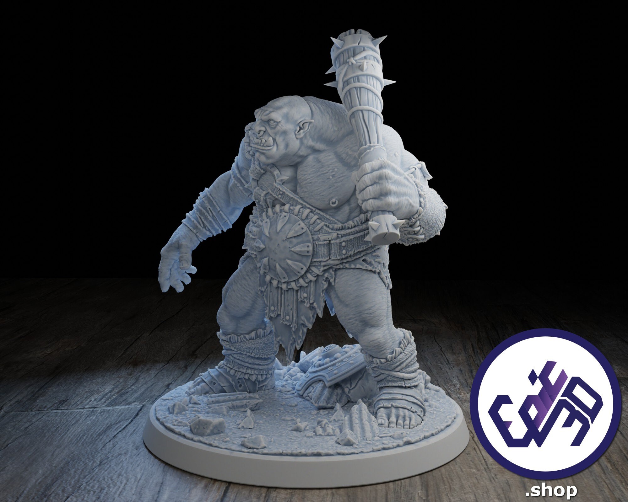 Ogre Dead End Dnd Miniature Mini Figure Figurine Statue Resin 3D ...