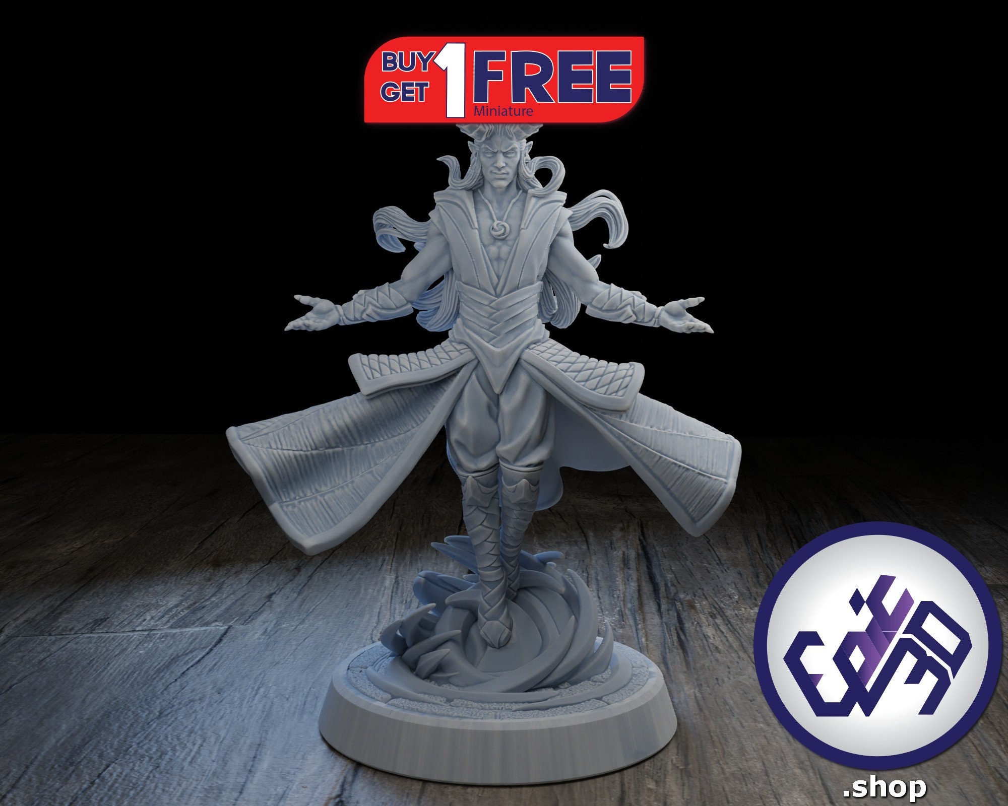 Caleb Rise of Necromancer Dnd Miniature Mini Figure Figurine Statue ...