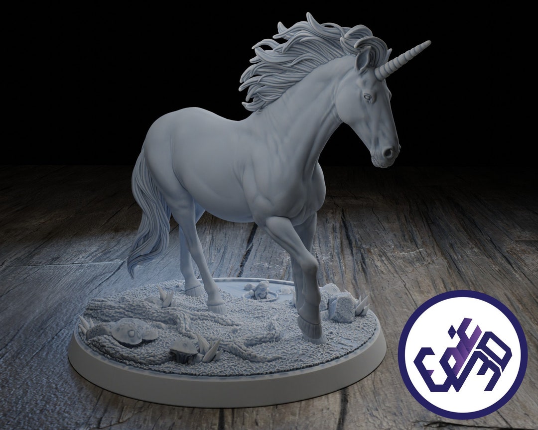 Unicorn Dnd Miniature Mini Figure Figurine Statue Resin 3D - Etsy