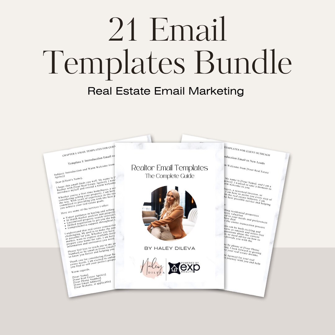 Realtor Email Templates Bundle , Editable, Marketing Templates, Real ...