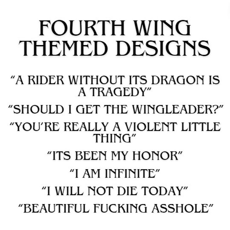 Metal Stamped Bracelet Fourth Wing Themed Bracelet Fourth Wing Jewelry ...