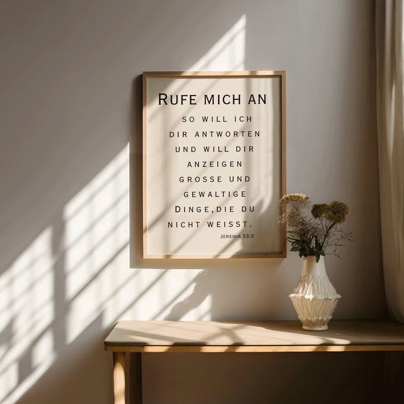 Jeremiah 33:3 German,rufe Mich An, so Will Ich Dir Antworten Und Will ...